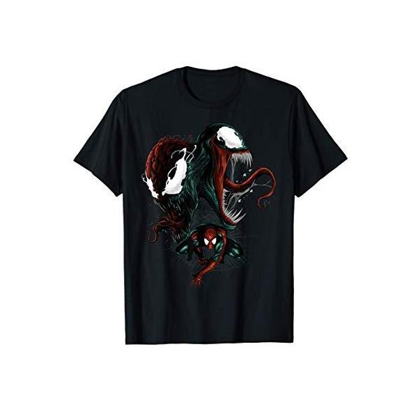 マーベル Marvel スパイダーマンとヴェノム 半袖Tシャツ メンズ【Sサイズ】ブラック ファッション トップス アメリカTシャツ キャラクター ファッション トップス 海外モデル R84PEGR2JS8 Marvel Spider-Ma...