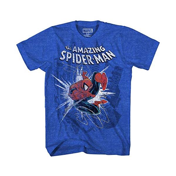 Tシャツ キャラクター ファッション トップス 海外モデル MVRC9WLYSC1P1PB-442-S Marvel Boys' Big Amazing Spider-Man, Roy HTR, S海外限定品を迅速輸入！5〜15営業日にて発...