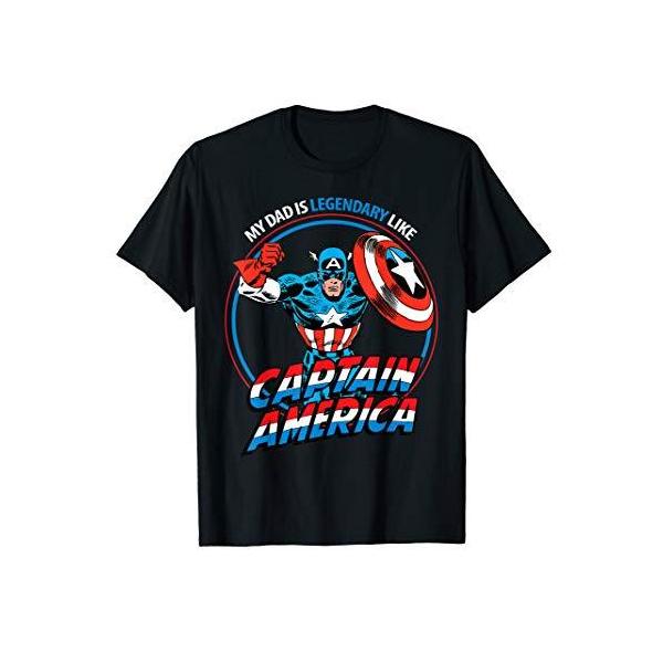 Tシャツ キャラクター ファッション トップス 海外モデル M0BV2TWHBD1 Marvel My Dad is Legendary Like Captain America T-Shirt海外限定品を迅速輸入！5〜15営業日にて発送し...