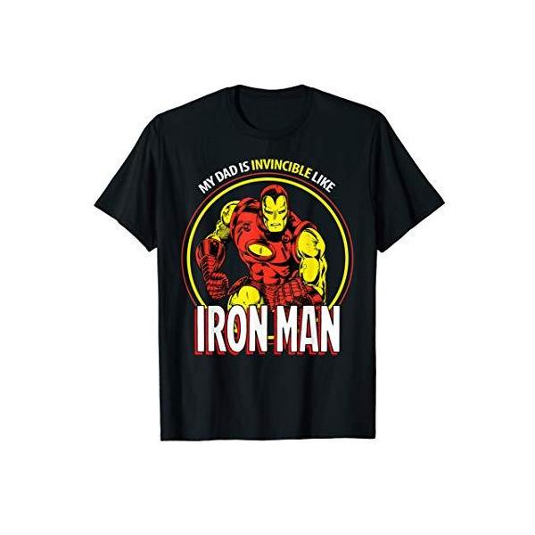 Tシャツ キャラクター ファッション トップス 海外モデル G8VKNSAYEV9 Marvel Dad Is Invincible Like Iron Man Father's Day T-Shirt海外限定品を迅速輸入！5〜15営業日に...