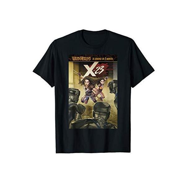 マーベル Marvel コミクソロジー The War of the Realms x-23 半袖Tシャツ レディース 【Sサイズ】 ブラック ファッション トップス アメリカTシャツ キャラクター ファッション トップス 海外モデル RR...