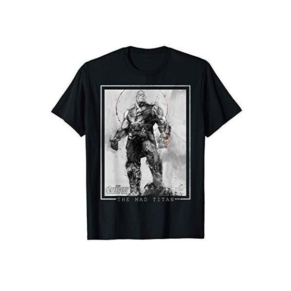 マーベル Marvel アベンジャーズ インフィニティウォー サノス 半袖Tシャツ  メンズ 【Sサイズ】 ブラック ファッション トップス アメリカTシャツ キャラクター ファッション トップス 海外モデル CW1WY1WSN2H Mar...