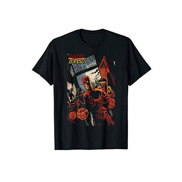 マーベル Marvel ゾンビーズ デアデビル 半袖Tシャツ メンズ 【Sサイズ】 ブラック ファッション トップス アメリカTシャツ キャラクター ファッション トップス 海外モデル TB5WGED066H Marvel Zombies ...