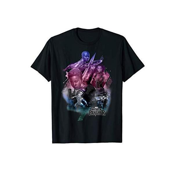 Tシャツ キャラクター ファッション トップス 海外モデル TRKFCN1ZWE4 Marvel Black Panther Movie Heroine Poses Graphic T-Shirt T-Shirt海外限定品を迅速輸入！5〜1...