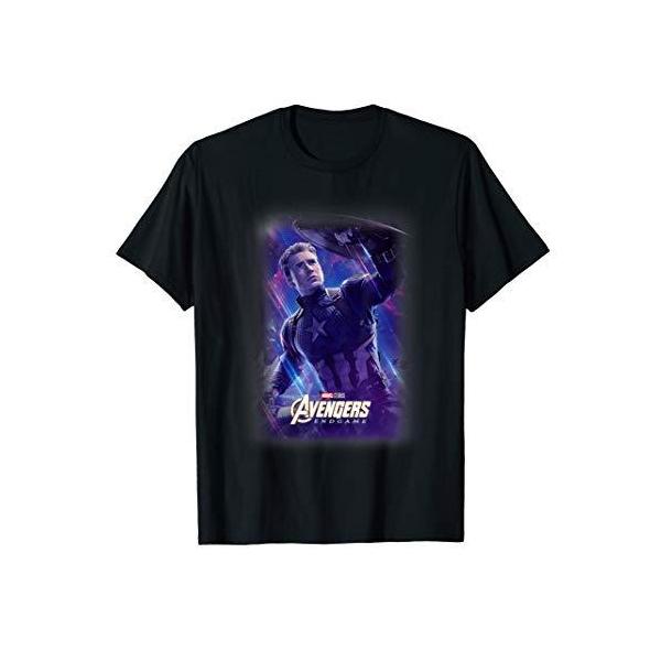 マーベル Maevel アベンジャーズ  エンドゲーム キャプテンアメリカ  半袖Tシャツ メンズ 【Sサイズ】 ブラック ファッション トップス アメリカTシャツ キャラクター ファッション トップス 海外モデル RAN7ZAB9NYT ...