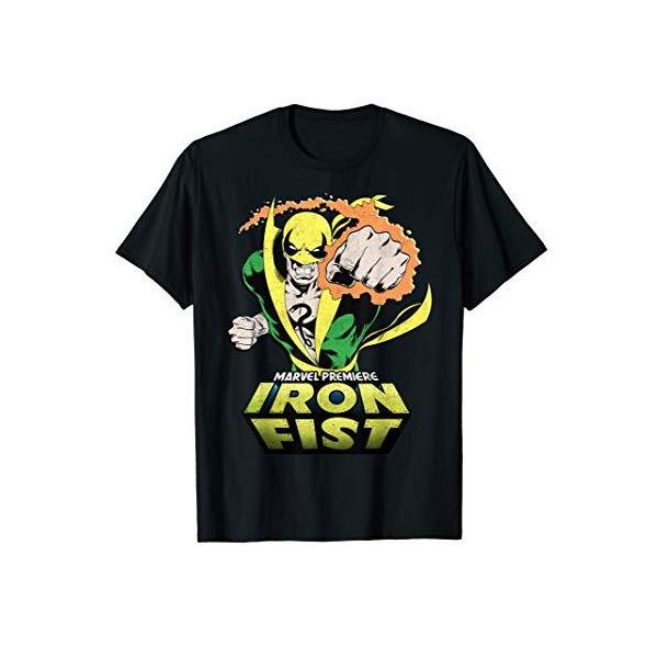 Tシャツ キャラクター ファッション トップス 海外モデル 287AV6VEVBZ Marvel Comics Retro Classic Iron Fist Flaming Punch T-Shirt海外限定品を迅速輸入！5〜15営業日に...