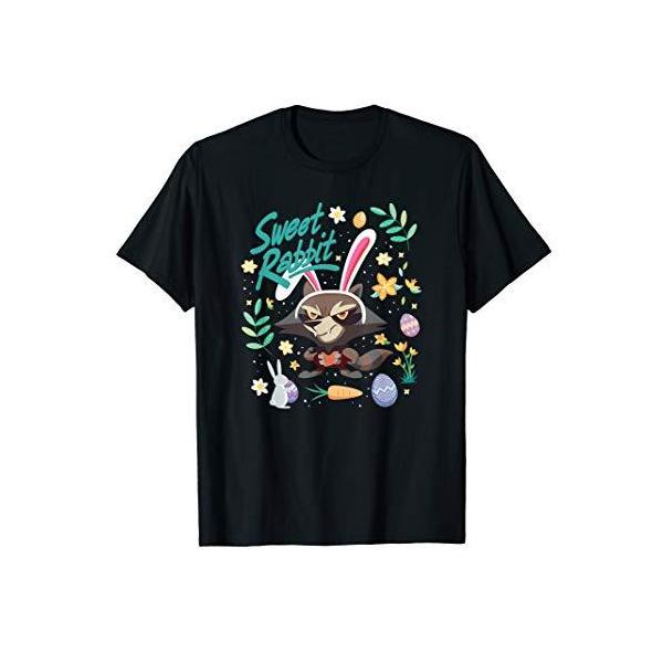 マーベル Maevel ロケット イースターバニー 半袖Tシャツ キッズ6-6x 【日本サイズ110-120相当】 ブラック ファッション トップス アメリカTシャツ キャラクター ファッション トップス 海外モデル 2G05KRFE7DY...