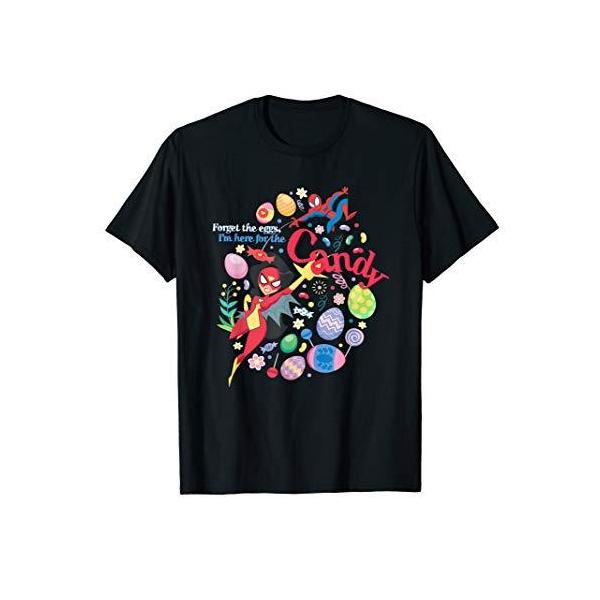 マーベル Maevel スパイダーマン スパイダーウーマン キャンディイースター 半袖Tシャツ キッズ6-6x 【日本サイズ110-120相当】 ブラック ファッション トップス アメリカTシャツ キャラクター ファッション トップス 海外...