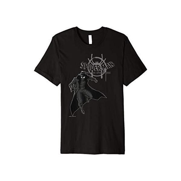 Tシャツ キャラクター ファッション トップス 海外モデル 4V7DVDM6YBA Marvel Spider-Man Spiderverse Noir Logo Premium T-Shirt Premium T-Shirt海外限定品を迅...