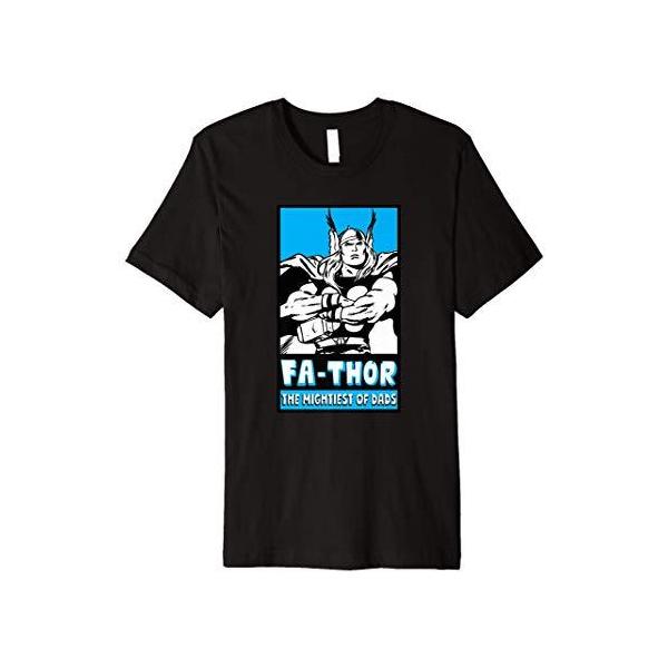 Tシャツ キャラクター ファッション トップス 海外モデル 8DKN4J13R0P Marvel Fa-Thor Mightiest Of Dads Retro Poster Father's Day Premium T-Shirt海外限定...