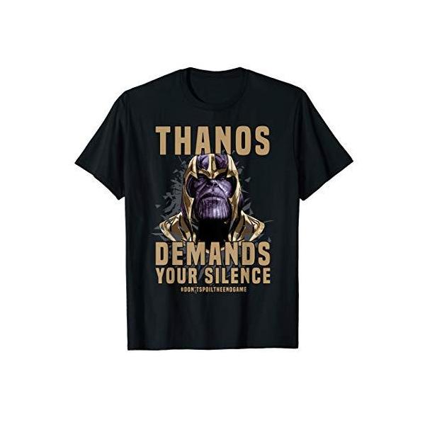 Tシャツ キャラクター ファッション トップス 海外モデル CQVRSGGY8NR Marvel Avengers Endgame Thanos Demands Your Silence T-Shirt海外限定品を迅速輸入！5〜15営業日に...