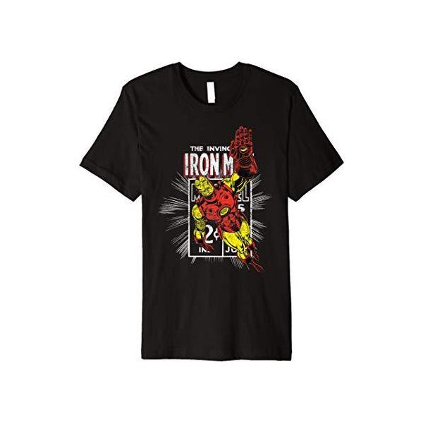 Tシャツ キャラクター ファッション トップス 海外モデル EQ34R7Y3FYK Marvel Invincible Iron Man Retro Comic Flight Poster Premium T-Shirt海外限定品を迅速輸入...