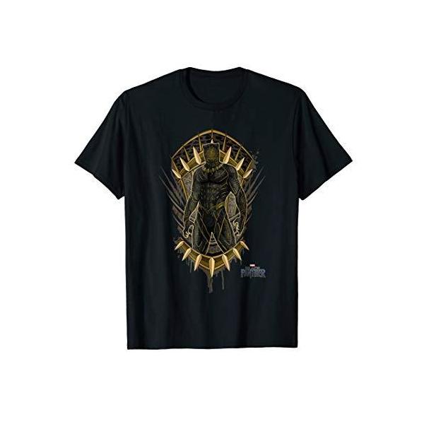 Tシャツ キャラクター ファッション トップス 海外モデル A48A165B3NY Marvel Black Panther Movie Killmonger Jaguar Crest T-Shirt T-Shirt海外限定品を迅速輸入！5...