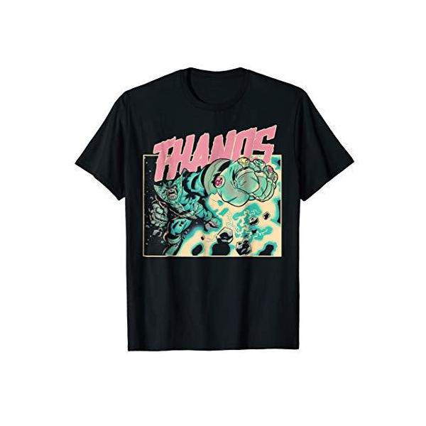Tシャツ キャラクター ファッション トップス 海外モデル ECWR680CMFP Marvel Comics Retro Classic Thanos Vintage Infinity Panel T-Shirt海外限定品を迅速輸入！5〜...