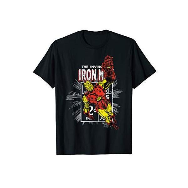 Tシャツ キャラクター ファッション トップス 海外モデル 4V2DSM2GNV9 Marvel Invincible Iron Man Retro Comic Flight Poster T-Shirt海外限定品を迅速輸入！5〜15営業日...