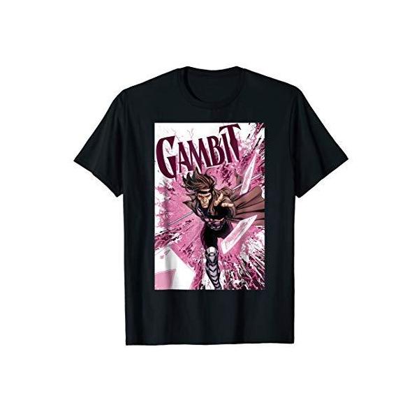 Tシャツ キャラクター ファッション トップス 海外モデル T85ASSPC8S2 Marvel X-Men Gambit Pink Cards Explosion Graphic T-Shirt T-Shirt海外限定品を迅速輸入！5〜1...