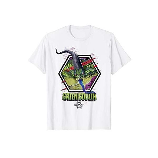 Tシャツ キャラクター ファッション トップス 海外モデル 2GK9GQQ4YXN Marvel Spider-Man Spiderverse Green Goblin Hexagon T-Shirt T-Shirt海外限定品を迅速輸入！5...