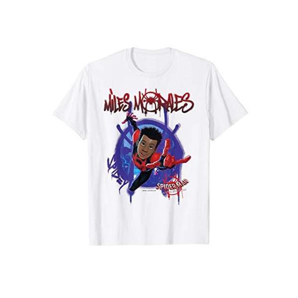 Tシャツ キャラクター ファッション トップス 海外モデル ASXT4ANQ657 Marvel Spider-Man Spiderverse Miles Morales Splat T-Shirt海外限定品を迅速輸入！5〜15営業日にて発...