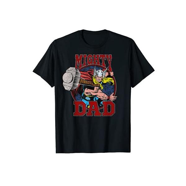 Tシャツ キャラクター ファッション トップス 海外モデル TH9DZJ65XXN Marvel Comics Classic Father's Day Thor Mighty Dad Vintage T-Shirt海外限定品を迅速輸入！5...