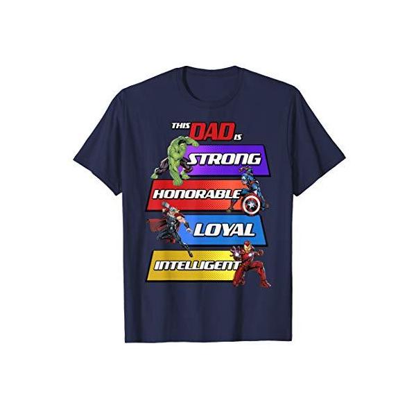 Tシャツ キャラクター ファッション トップス 海外モデル J78GMCBW1GM Marvel Hulk Cap Thor Iron Man This Dad Is... Father's Day T-Shirt海外限定品を迅速輸入！5〜...