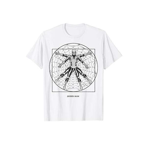 Tシャツ キャラクター ファッション トップス 海外モデル RH7DK9SJXT8 Marvel Spider-Man Vitruvian Web Slinger T-Shirt海外限定品を迅速輸入！5〜15営業日にて発送します。商品名（自...