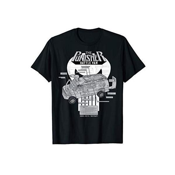 Tシャツ キャラクター ファッション トップス 海外モデル TJ4D8AXSJ3A Marvel The Punisher Battle Van Schematics T-Shirt海外限定品を迅速輸入！5〜15営業日にて発送します。商品名...