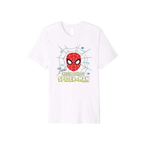 Tシャツ キャラクター ファッション トップス 海外モデル ATEHMDZ2DZ8 Marvel Spider-Man Far From Home Mask Doodle Premium T-Shirt海外限定品を迅速輸入！5〜15営業日に...