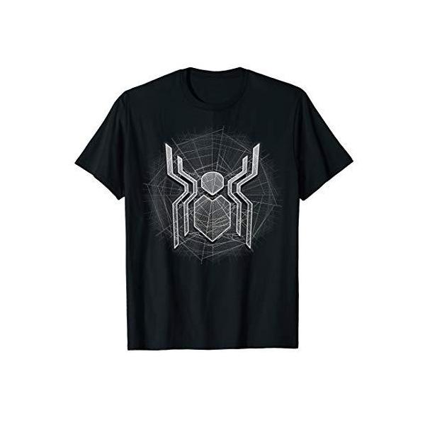 Tシャツ キャラクター ファッション トップス 海外モデル 0HWHXZFNARK Marvel Spider-Man Far From Home Web Spider Chest Logo T-Shirt海外限定品を迅速輸入！5〜15営業...