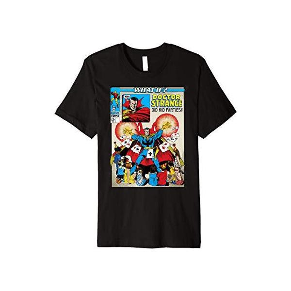 Tシャツ キャラクター ファッション トップス 海外モデル GCR32406Z2R Marvel What If Doctor Strange Did Kid Parties Comic Cover Premium T-Shirt海外限定品...