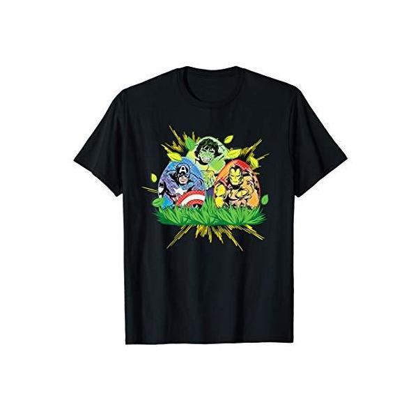 マーベル Maevel キャプテンアメリカ ハルク アイアンマン イースターエッグ 半袖Tシャツ キッズ6-6x 【日本サイズ110-120相当】 ブラック ファッション トップス アメリカTシャツ キャラクター ファッション トップス 海...