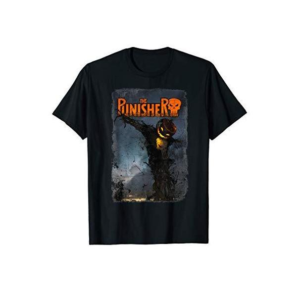 Tシャツ キャラクター ファッション トップス 海外モデル 4V8KTS5QZV3 Marvel The Punisher Pumpkin Head Scarecrow Halloween T-Shirt海外限定品を迅速輸入！5〜15営業日...