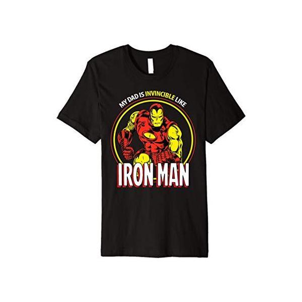 Tシャツ キャラクター ファッション トップス 海外モデル GQ5YD09AKRP Marvel Dad Is Invincible Like Iron Man Father's Day Premium T-Shirt海外限定品を迅速輸入！...
