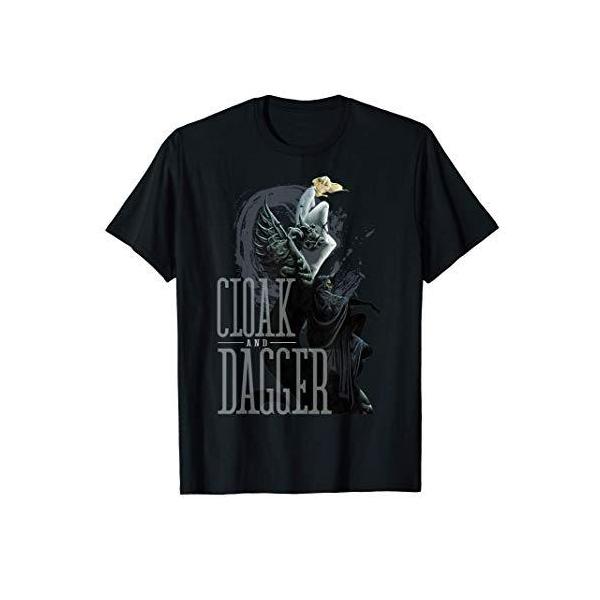 Tシャツ キャラクター ファッション トップス 海外モデル YRHPKFP17FT Marvel Cloak &amp; Dagger Dragon Statue Graphic T-Shirt T-Shirt海外限定品を迅速輸入！5〜15...