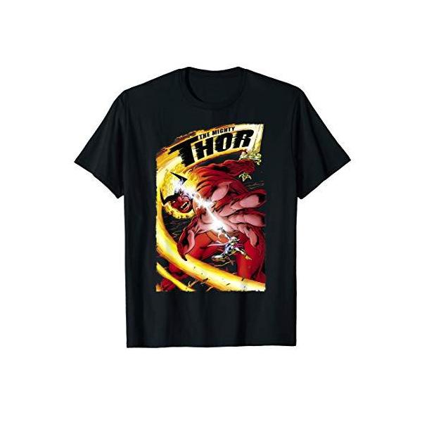 Tシャツ キャラクター ファッション トップス 海外モデル MKKA53GEJD4 Marvel Thor vs Surtur Thunder Against Fire Graphic T-Shirt T-Shirt海外限定品を迅速輸入！5...