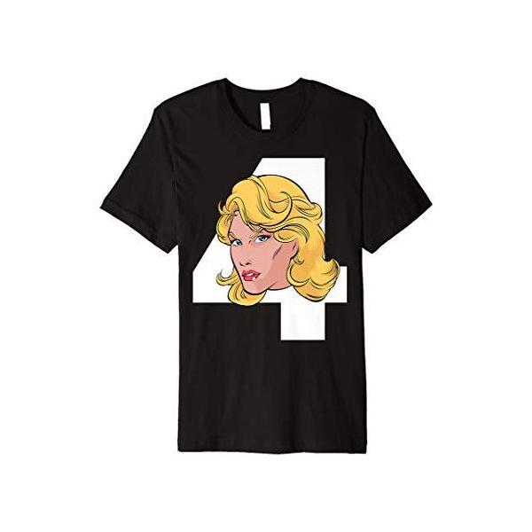 Tシャツ キャラクター ファッション トップス 海外モデル RZDZ2SHRWAV Marvel Fantastic Four Invisible Woman Big Face 4 Logo Premium T-Shirt海外限定品を迅速輸...