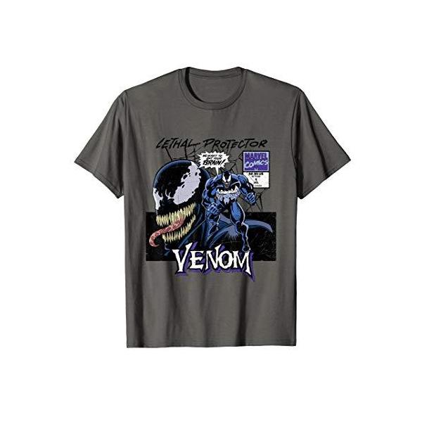 Tシャツ キャラクター ファッション トップス 海外モデル JPHHFJ6Z3TK Marvel Venom Comic Lethal Protector Distressed Retro T-Shirt海外限定品を迅速輸入！5〜15営業日...