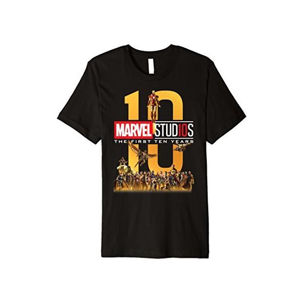 Tシャツ キャラクター ファッション トップス 海外モデル 6VD9S7M8P0F Marvel Studios First Ten Years Full Cast Premium T-Shirt Premium T-Shirt海外限定品を...