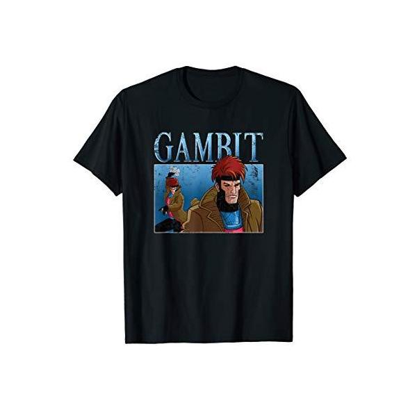 Tシャツ キャラクター ファッション トップス 海外モデル M0PR8PD68E3 Marvel X-Men Retro Gambit with Playing Cards 90s T-Shirt海外限定品を迅速輸入！5〜15営業日にて発送...