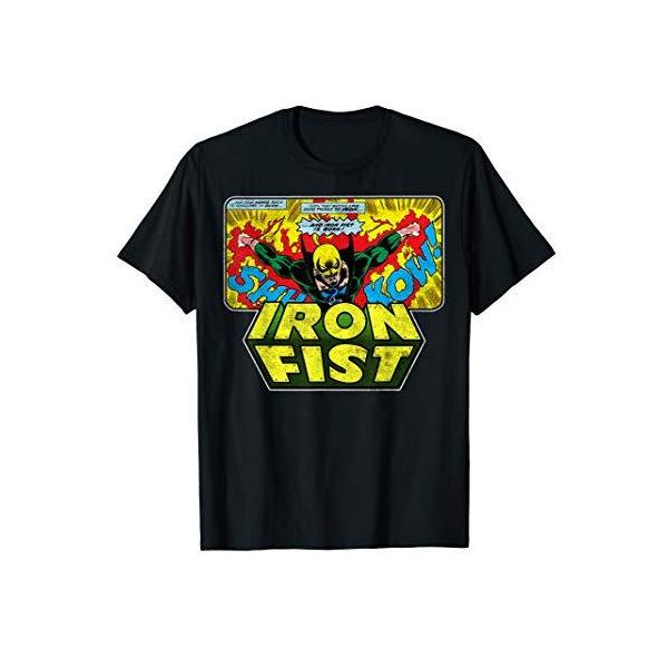 Tシャツ キャラクター ファッション トップス 海外モデル YFY5WYW86Y0 Marvel Comics Retro Classic Iron Fist Is Born Vintage Cover T-Shirt海外限定品を迅速輸入！...