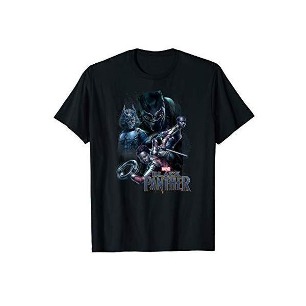 Tシャツ キャラクター ファッション トップス 海外モデル TWKAVTZ4HRH Marvel Black Panther Movie Warrior Poses Graphic T-Shirt T-Shirt海外限定品を迅速輸入！5〜1...