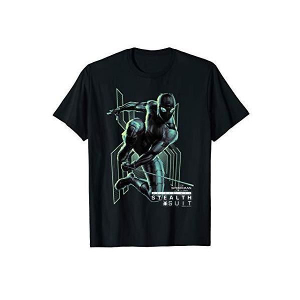 Tシャツ キャラクター ファッション トップス 海外モデル 60GZCHAEZT8 Marvel Spider-Man Far From Home Stealth Suit Swing Poster T-Shirt海外限定品を迅速輸入！5〜...