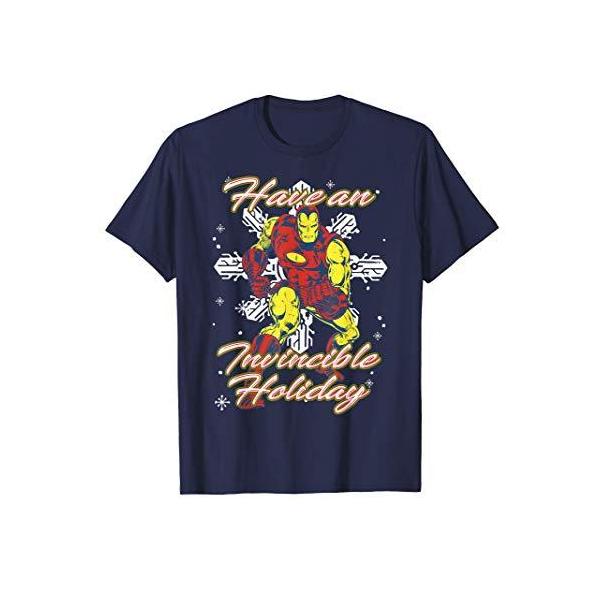 Tシャツ キャラクター ファッション トップス 海外モデル GXCKCGVT7SF Marvel Iron Man Have An Invincible Holiday Christmas T-Shirt海外限定品を迅速輸入！5〜15営業日...