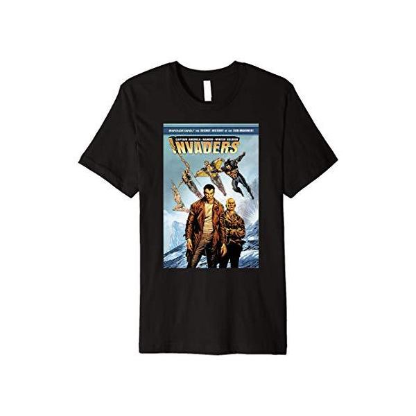 Tシャツ キャラクター ファッション トップス 海外モデル E6608QE5CHS Marvel Invaders The Secret History Of Namor Comic Book Cover Premium T-Shirt海外...