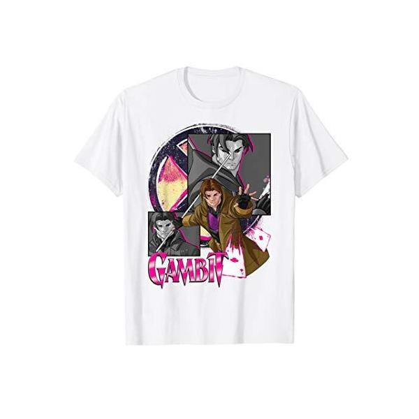 Tシャツ キャラクター ファッション トップス 海外モデル GAWF26VSBSN Marvel X-Men Gambit Collage Panel Logo T-Shirt海外限定品を迅速輸入！5〜15営業日にて発送します。商品名（自動...