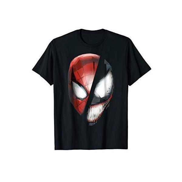 Tシャツ キャラクター ファッション トップス 海外モデル WXZTJ885PGT Marvel Comics Classic Venom &amp; Spider-Man Rivals Face Mask T-Shirt海外限定品を迅速輸...