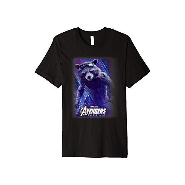 Tシャツ キャラクター ファッション トップス 海外モデル PBHE4M8D664 Marvel Avengers Endgame Rocket Raccoon Galactic Space Poster Premium T-Shirt海外...