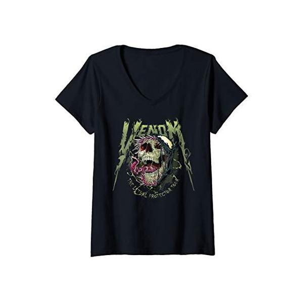 Tシャツ キャラクター ファッション トップス 海外モデル 47M8G8Q7BEP Marvel Venom Skull The Lethal Protector Tour Rock Style V-Neck T-Shirt海外限定品を迅速...
