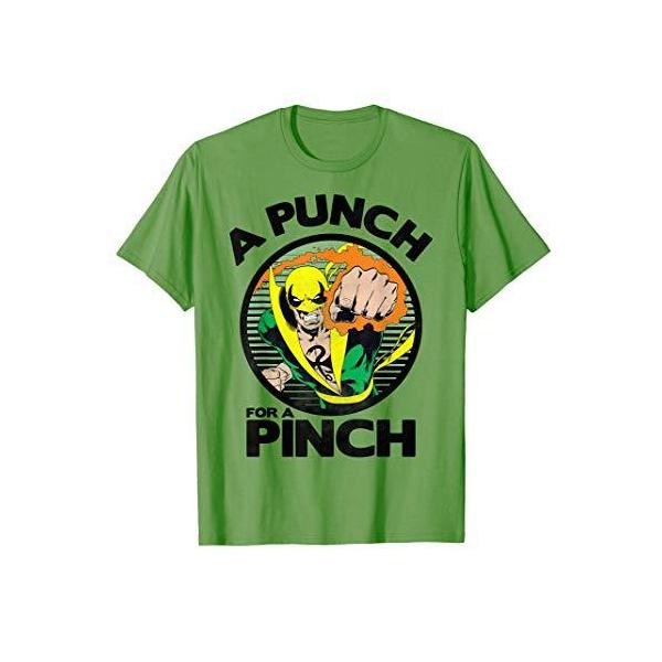 Tシャツ キャラクター ファッション トップス 海外モデル 65VREC5X7BA Marvel Iron Fist Punch Pinch St. Patrick's Graphic T-Shirt海外限定品を迅速輸入！5〜15営業日にて...