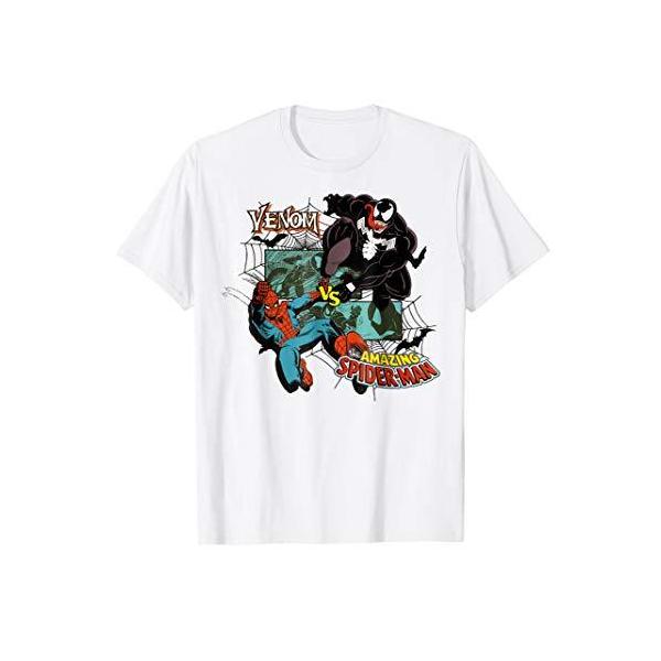 Tシャツ キャラクター ファッション トップス 海外モデル TQVYTQ9GDVW Marvel Venom Vs Amazing Spider-Man On Web Graphic T-Shirt T-Shirt海外限定品を迅速輸入！5〜...