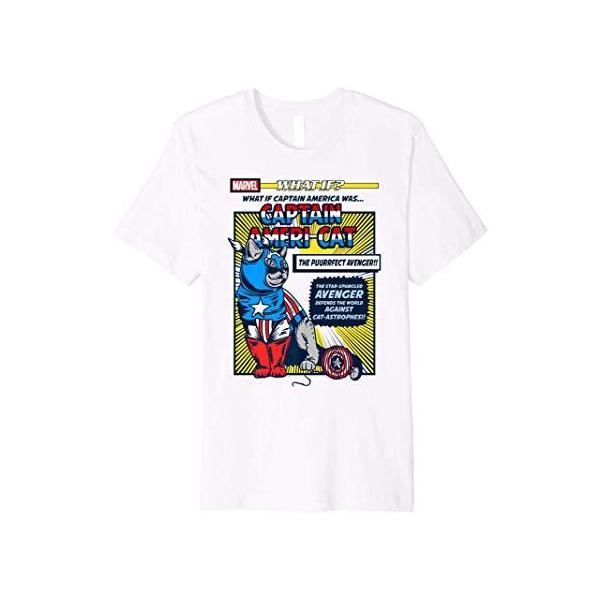 Tシャツ キャラクター ファッション トップス 海外モデル 201J9ZCD5D7 Marvel What If? Captain Ameri-Cat Comic Book Cover Premium T-Shirt海外限定品を迅速輸入！5...